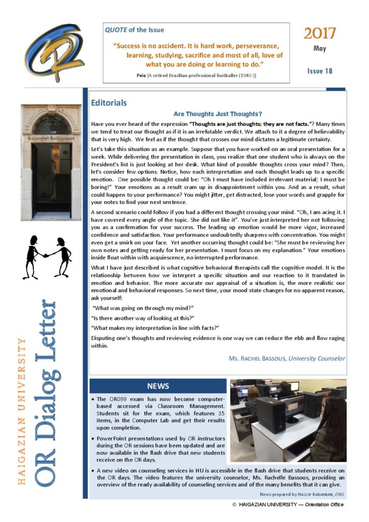 Dialog Letter 18 Special Issue